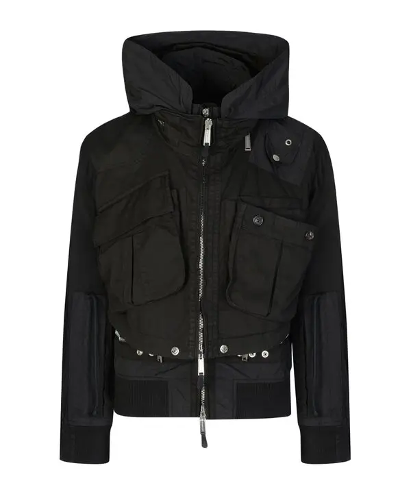 Dsquared2 Long-sleeved Hooded Cotton Coat