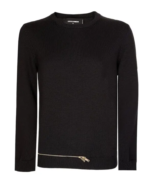 Dsquared2 Long Sleeve Sweater With Ribbed Details
