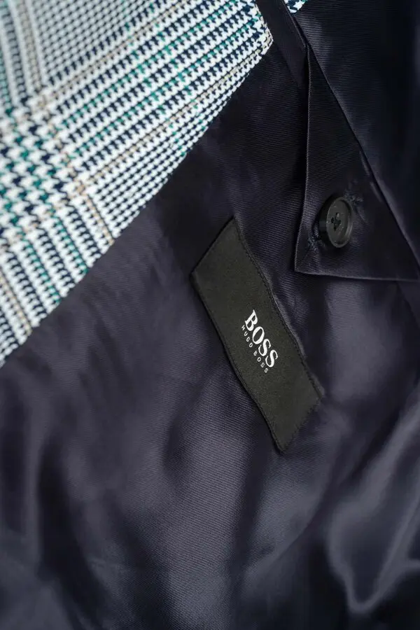 Hugo Boss Single-breasted Checked Jacket