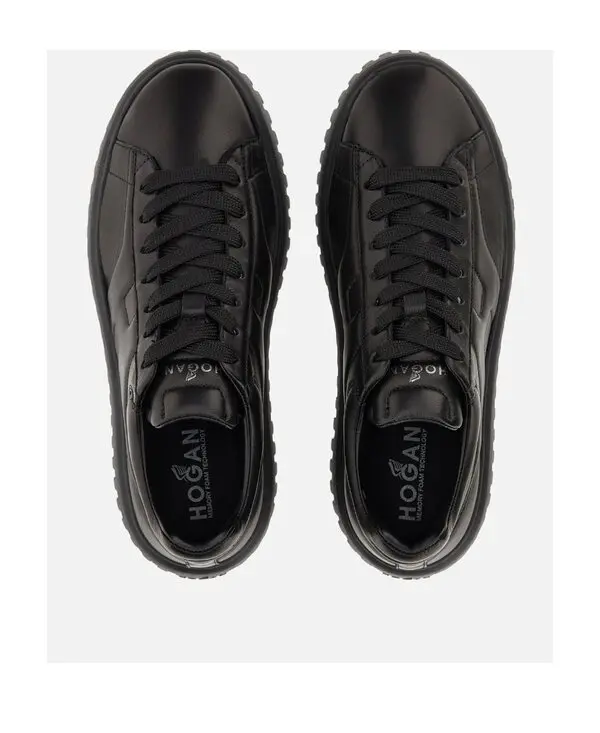Hogan H-stripes Low-top Platform Sneakers - Black