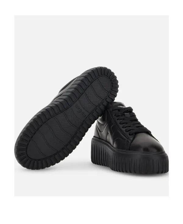Hogan H-stripes Low-top Platform Sneakers - Black