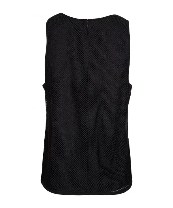 Emporio Armani Mesh Vest With Floral Appliqu