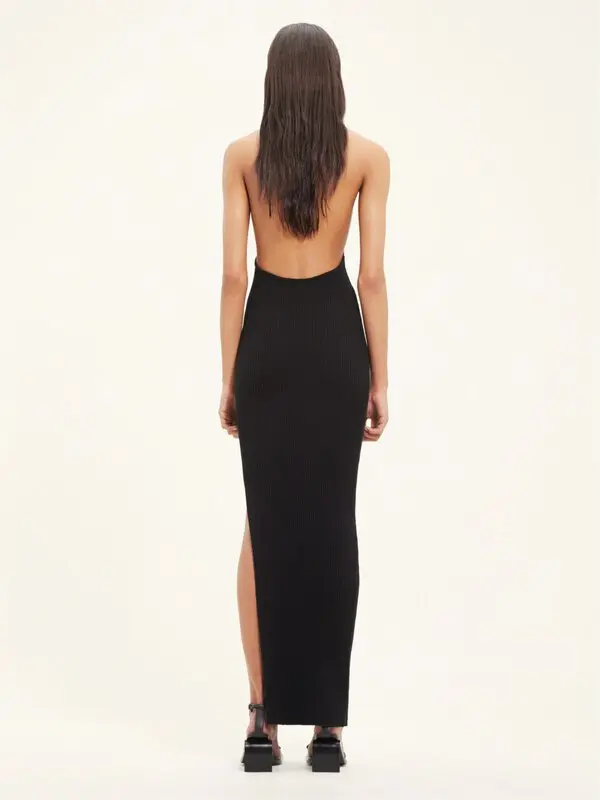 COURREGES Courrèges Holistic Buckle Rib Knit Long Dress