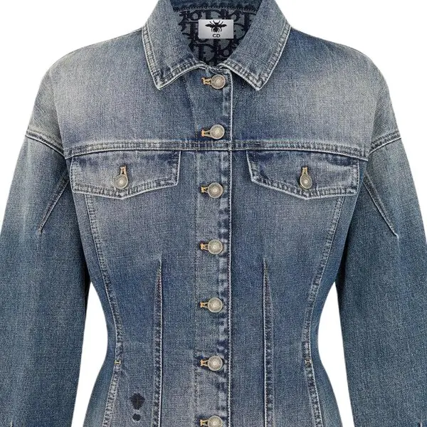 Dior Fitted Denim Jacket With Metal Buttons