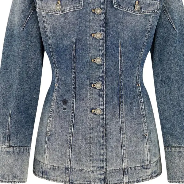 Dior Fitted Denim Jacket With Metal Buttons