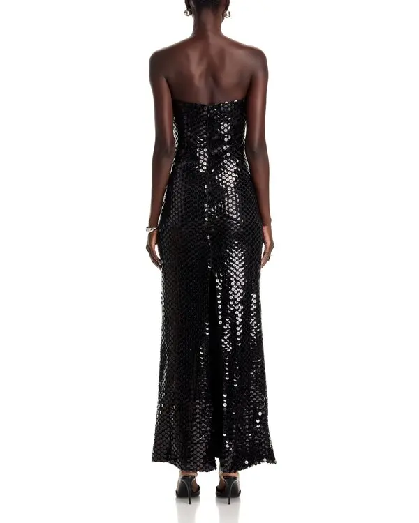 Ramy Brook Angel Sequin Strapless Gown