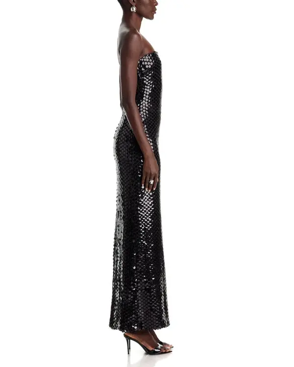 Ramy Brook Angel Sequin Strapless Gown