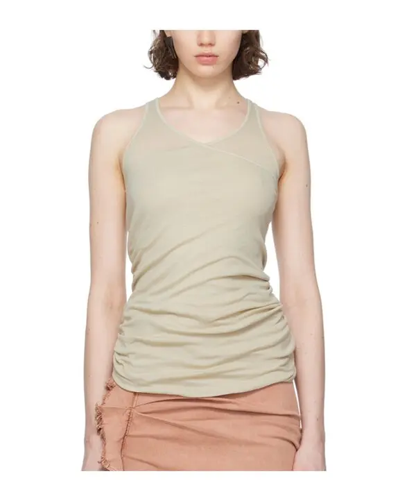 Rick Owens Double Ziggy Banana Jersey Tank Top