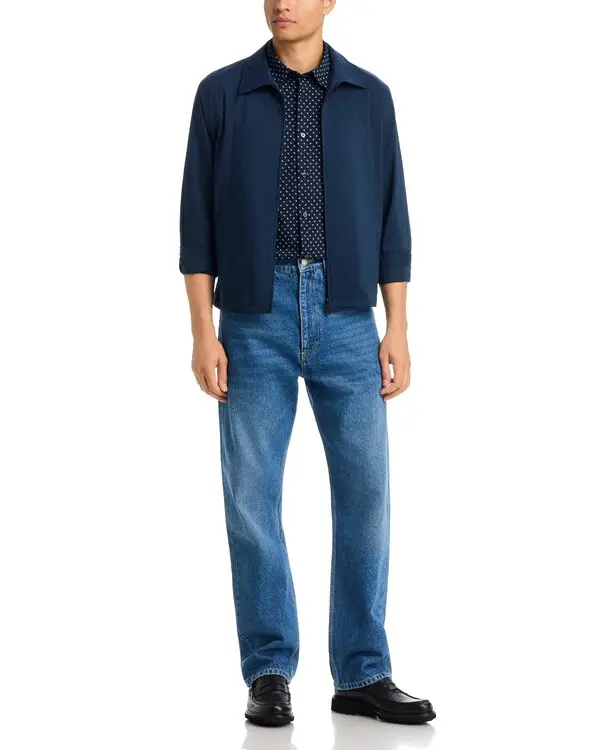 BOSS Roan Kent Collar Slim Fit Cotton Blend Patterned Shirt