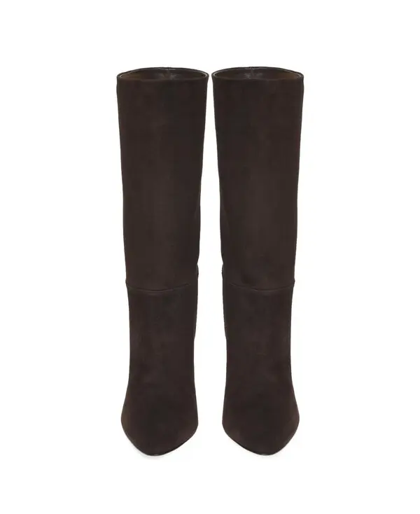 GIANVITO ROSSI Elise Knee High Stiletto Boots - Dark Brown