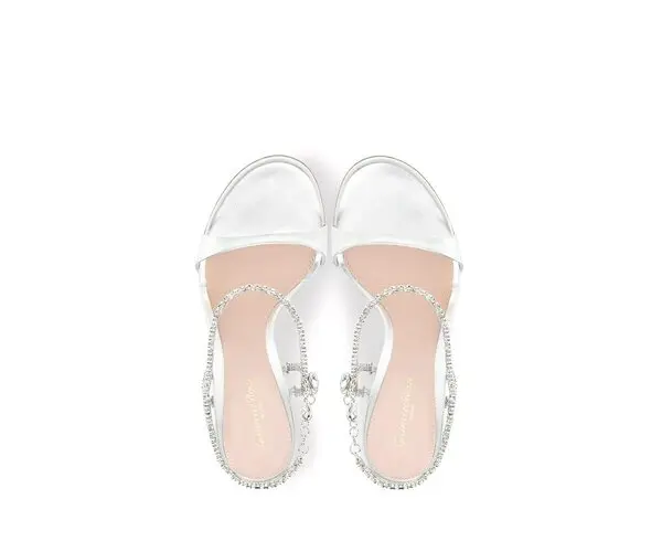 GIANVITO ROSSI Eternity" Silver Sandals With Embellished Straps