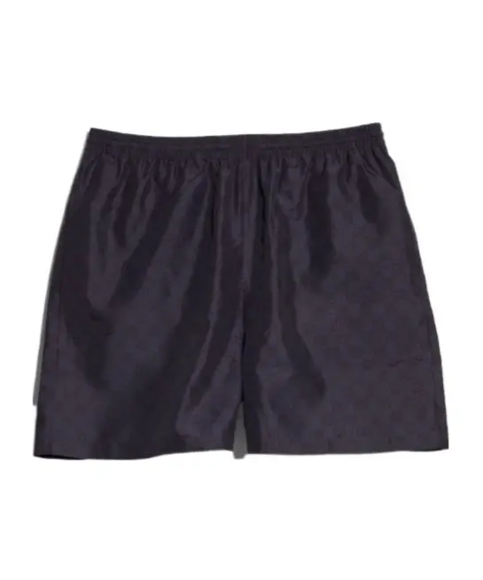 Gucci Allover Gg Print Polyester Poplin Swim Shorts - Dark Blue