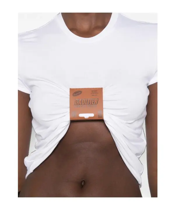 JEAN PAUL GAULTIER Short Sleeve Top With Pleated Design