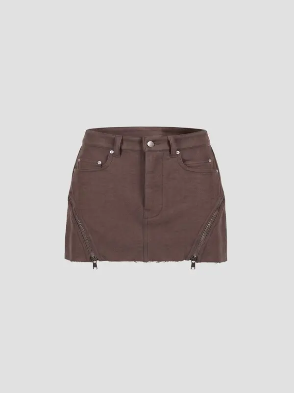 Rick Owens 100% Wool Mini Skirt