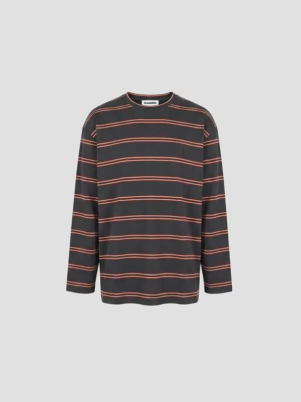 JIL SANDER Striped Cotton Long-sleeve T-shirt