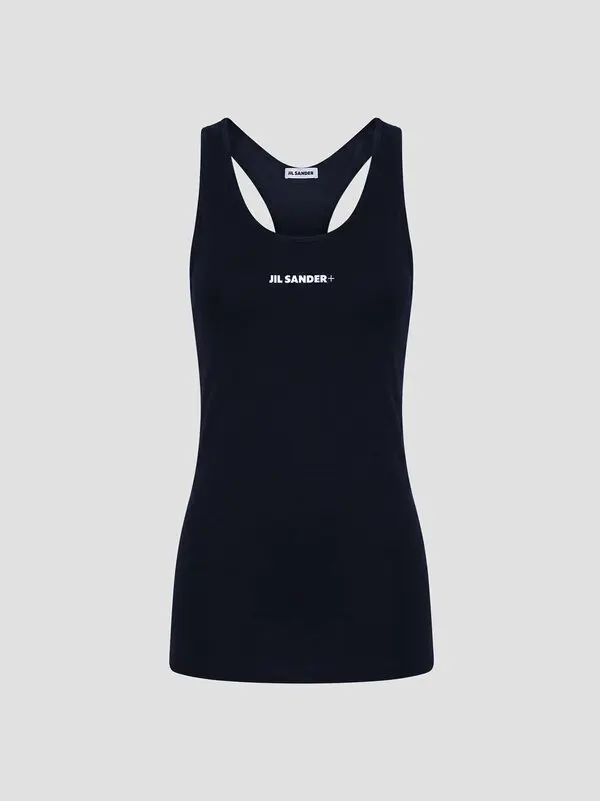 JIL SANDER Technical Fabric Racerback Tank Top