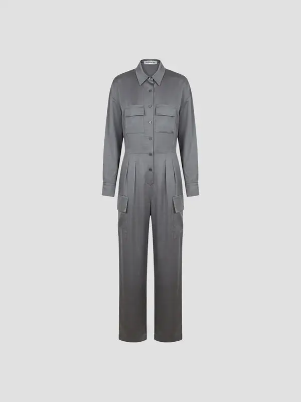 THE FRANKIE SHOP The Linda Jumpsuit - Grey Melange