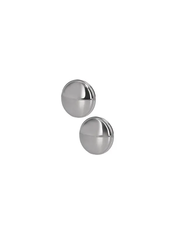 LEMAIRE Round Disc Stud Earrings - Silver