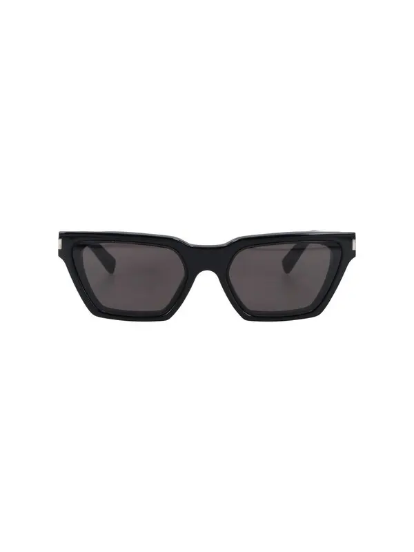 Saint Laurent Geometric Acetate Sunglasses - Black
