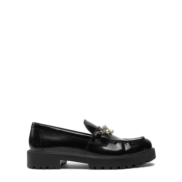 Tory Burch Embellished Lug Sole Loafers - Perf Black