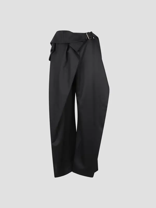 JW Anderson Tailored Fold-over Trousers In 100% Wool