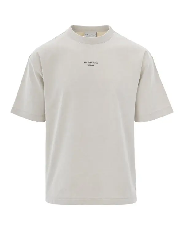 Drole De Monsieur Graphic Cotton T-shirt - Mastic