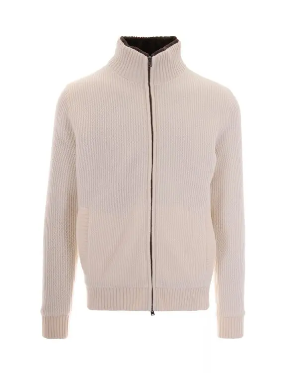Herno Zip-front Knit Cardigan - Bianco