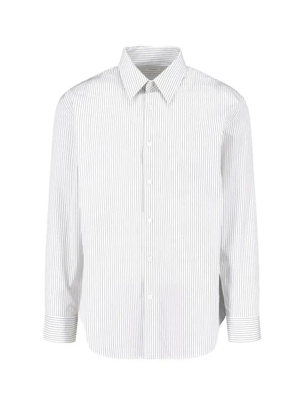 Saint Laurent Striped Long Sleeve Button-up Shirt