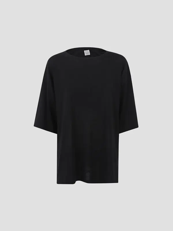 TOTEME Longline Knit Tee - Black