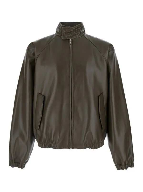 Bottega Veneta Leather Bomber Jacket