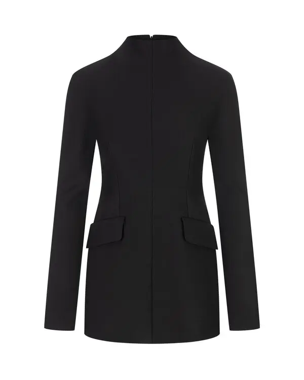 Sportmax Tailored High-neck Longline Blazer Jacket