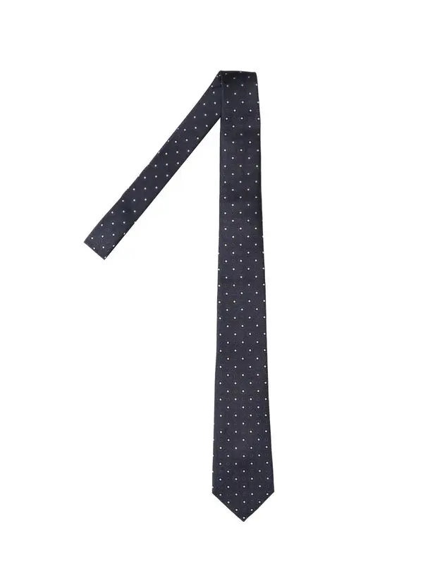 Saint Laurent Polka Dot Silk Tie