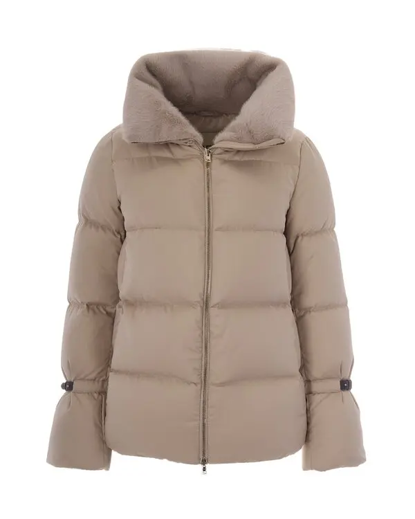 Herno Hooded Puffer Coat With Faux Fur Collar - 1980
