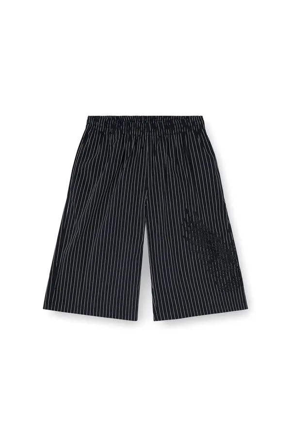 DIESEL® Embroided Pin-striped Culottes