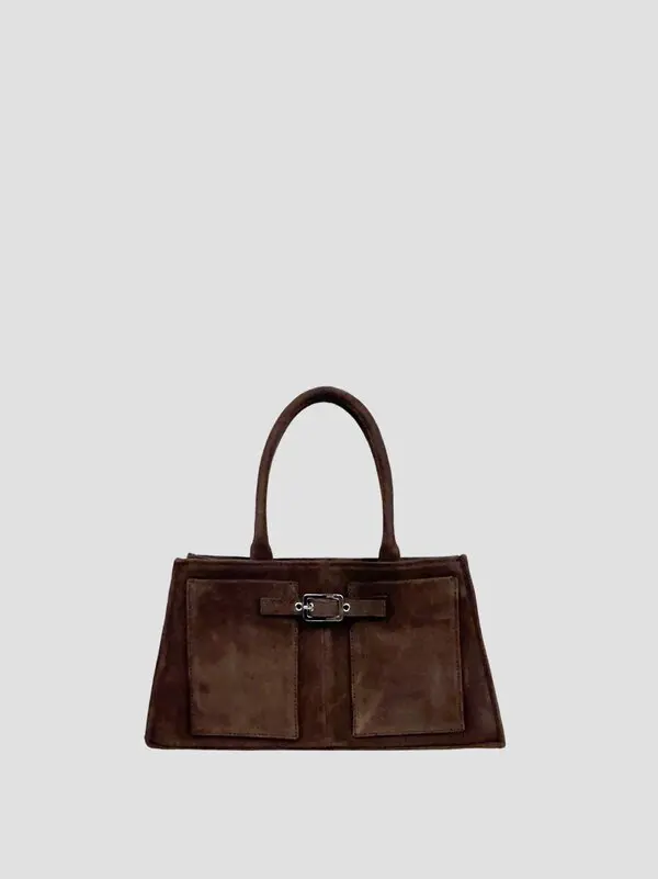 Gimaguas Suede Top Handle Handbag