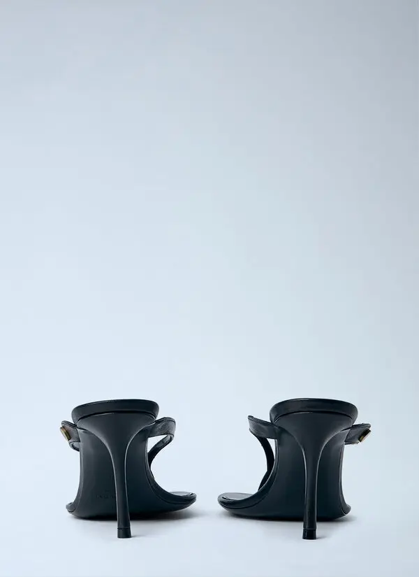 Saint Laurent Leather Thong High Heel Sandals