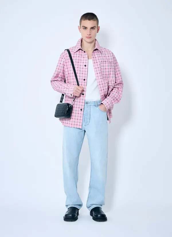 Bottega Veneta Extra Bleached Wide Leg Jeans