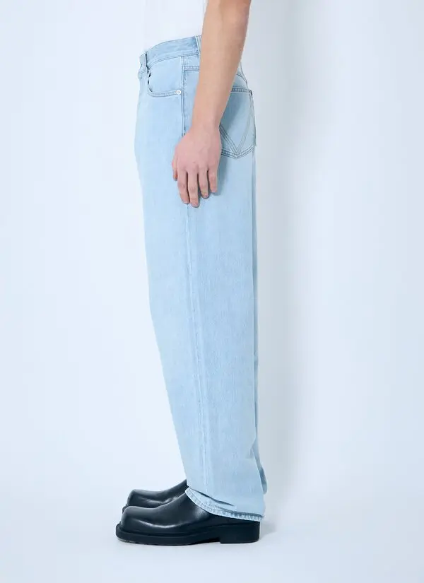 Bottega Veneta Extra Bleached Wide Leg Jeans