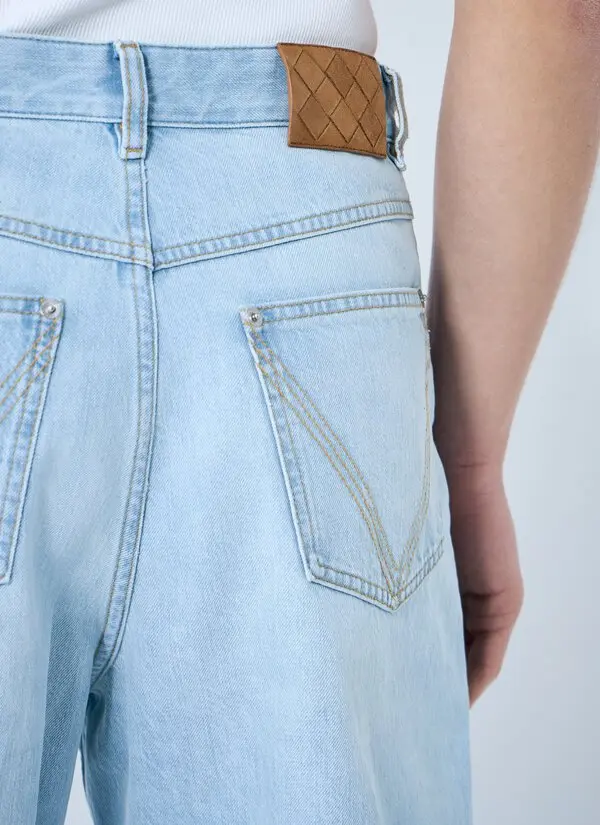 Bottega Veneta Extra Bleached Wide Leg Jeans