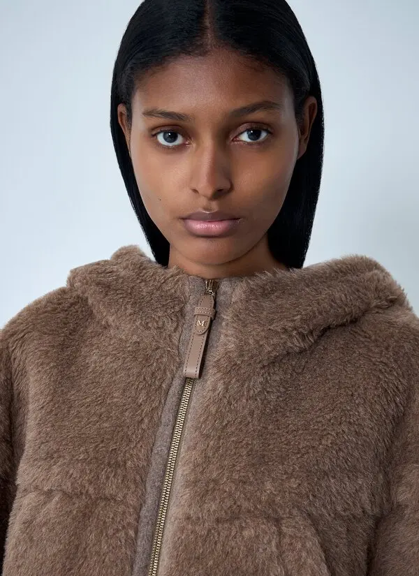 Max Mara Wool-and-cashmere Blend Cropped Hooded Jacket