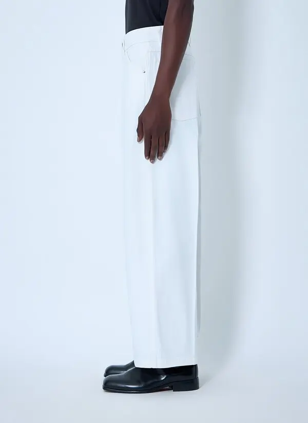 LEMAIRE Wide-leg Denim Trousers - White