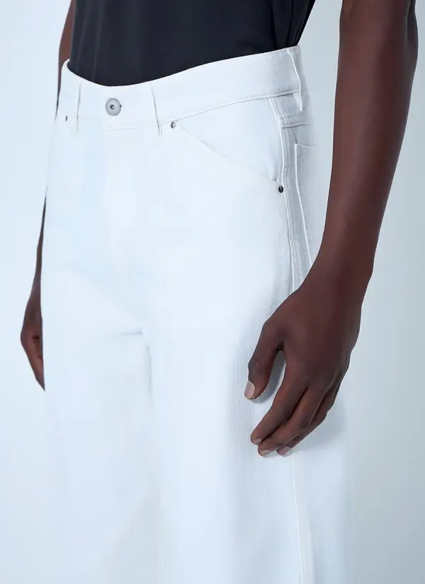 LEMAIRE Wide-leg Denim Trousers - White