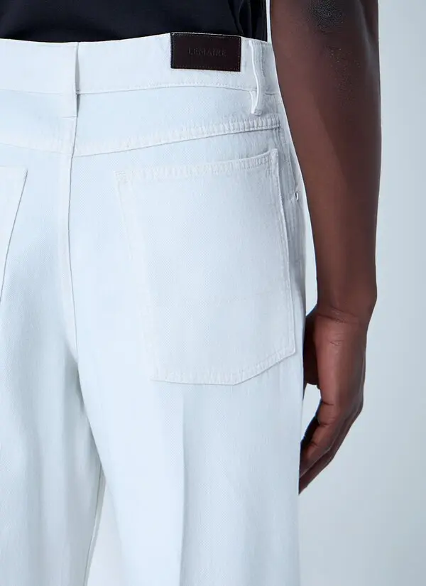 LEMAIRE Wide-leg Denim Trousers - White