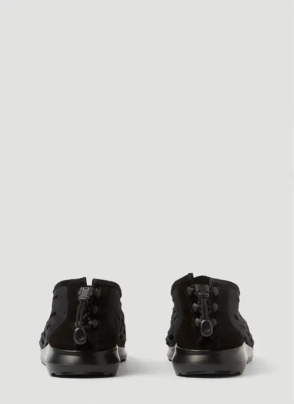 Our Legacy Leather Cut-out Sneakers - Black