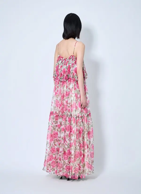 Chloé Long Silk Muslin Dress