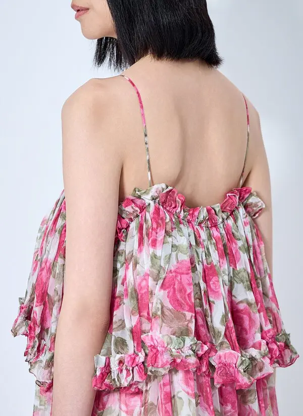 Chloé Long Silk Muslin Dress