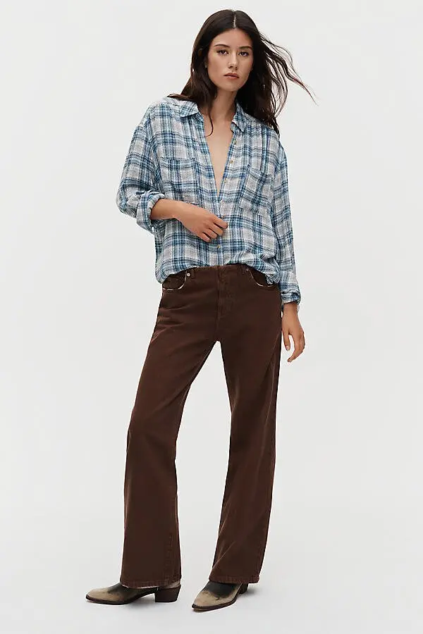 PILCRO Isla Clean Waist Mid-rise Stovepipe Jeans