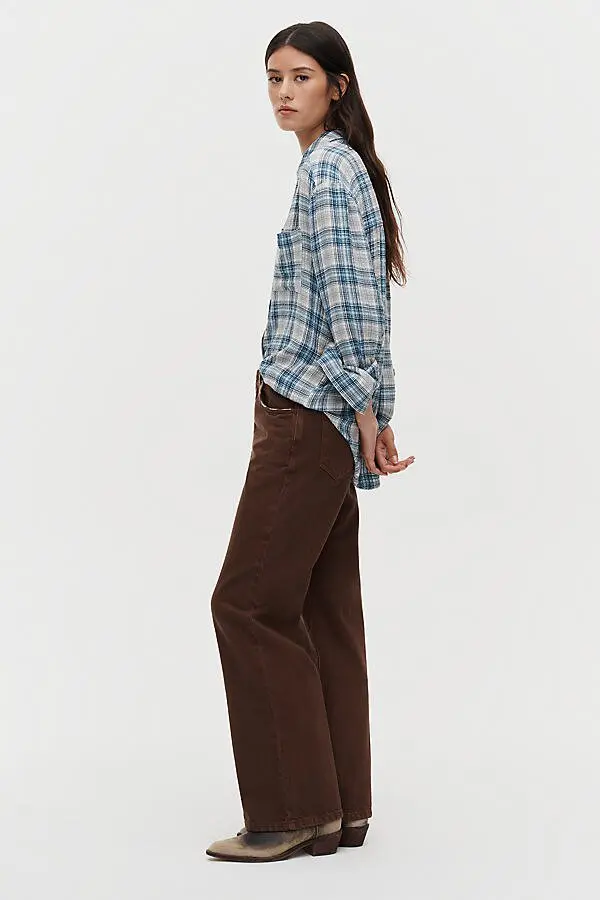 PILCRO Isla Clean Waist Mid-rise Stovepipe Jeans