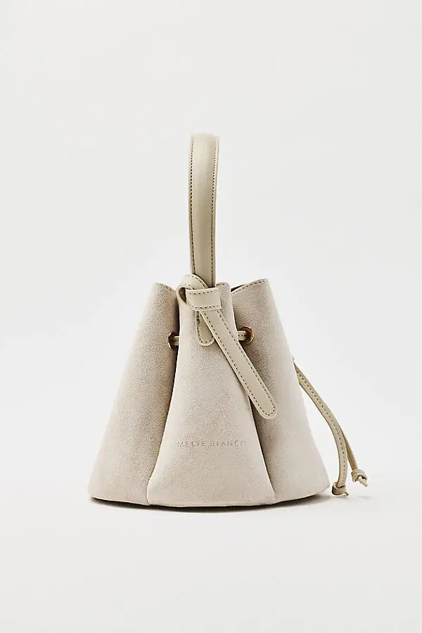 MELIE BIANCO Faux-suede Bucket Bag - Light Grey