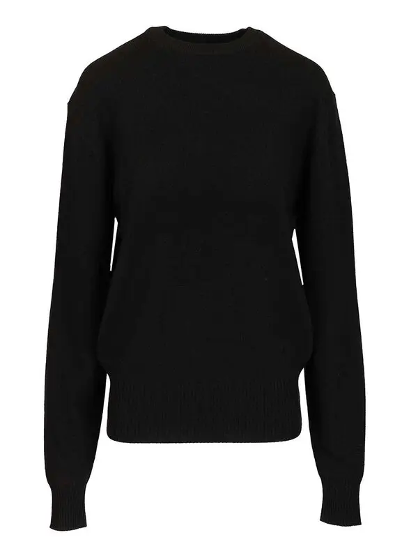 TOTEME Classic Cashmere Crew Knit Sweater - Black
